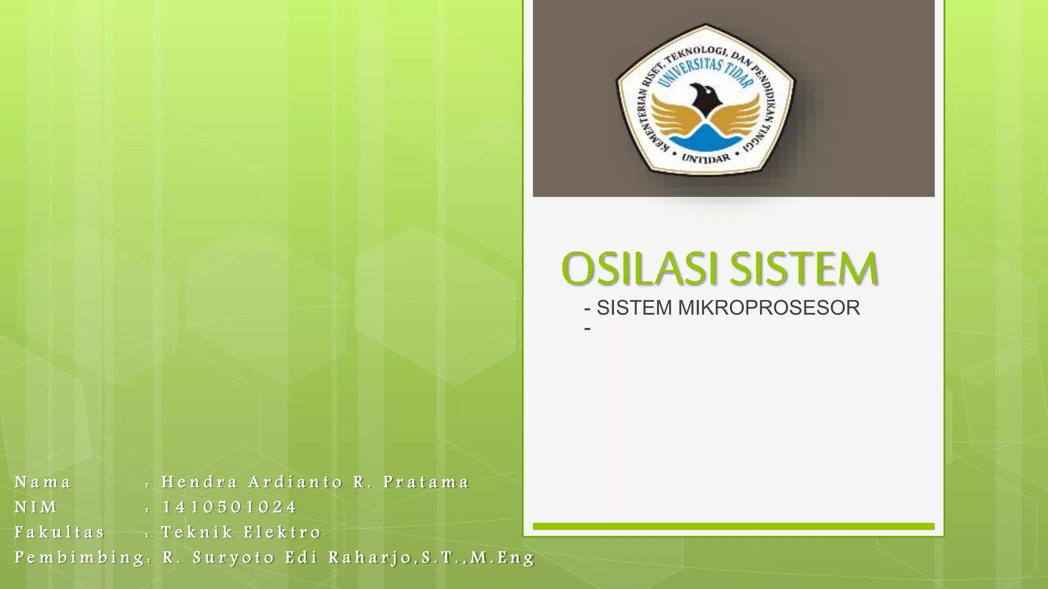 Osilasi sistem | PPTX