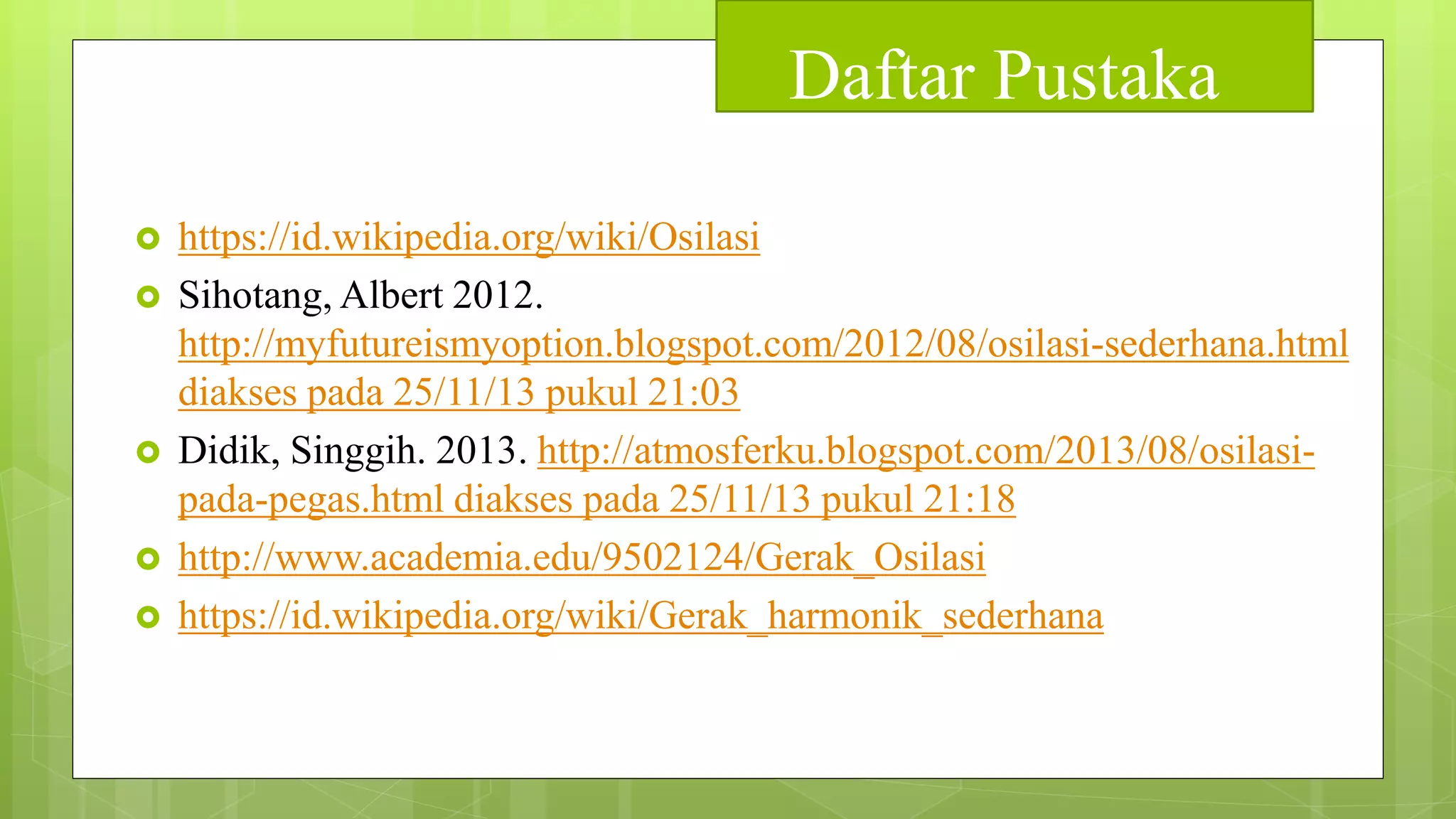 Osilasi sistem | PPTX