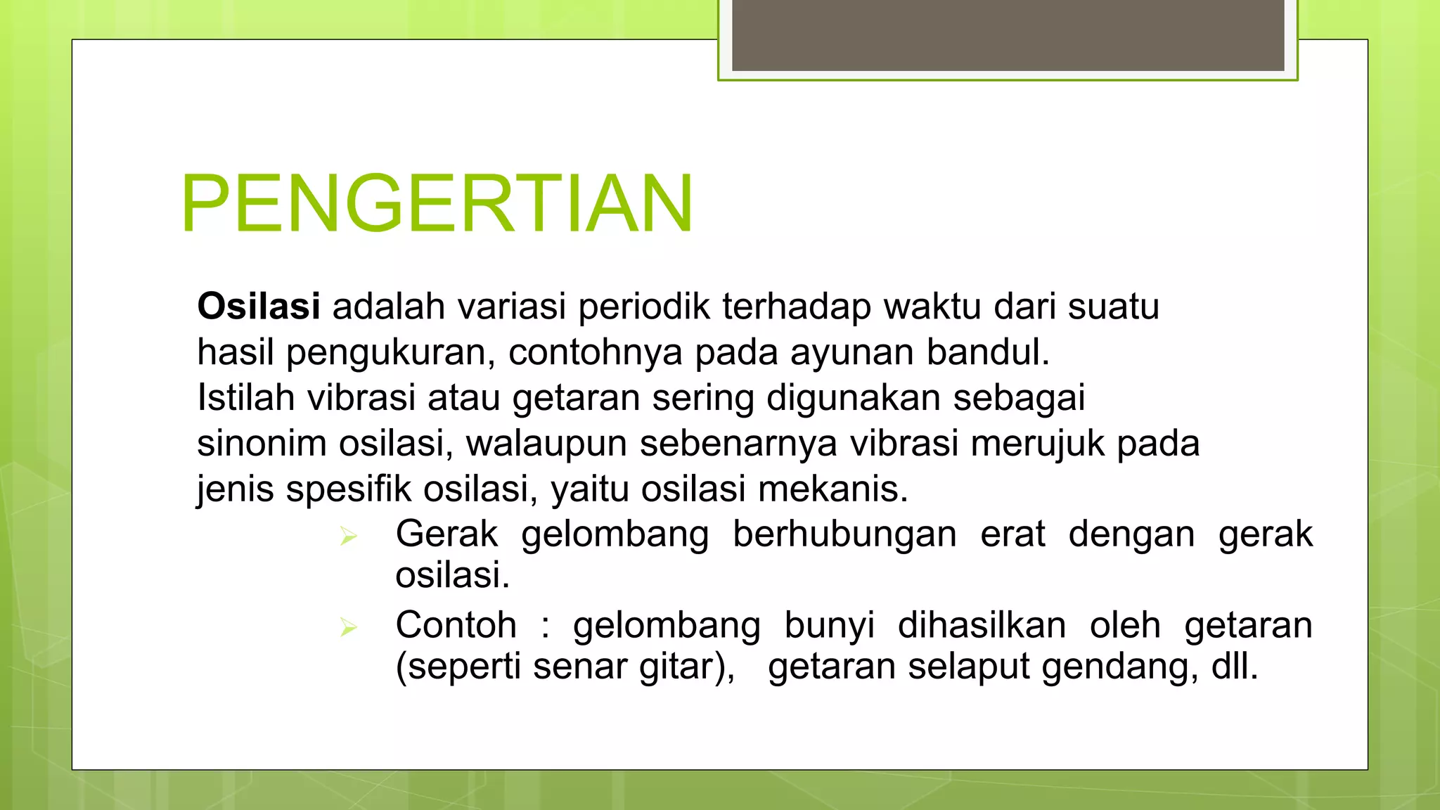 Osilasi sistem | PPTX