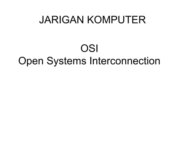 jaringan komputer (OSI) | PPT