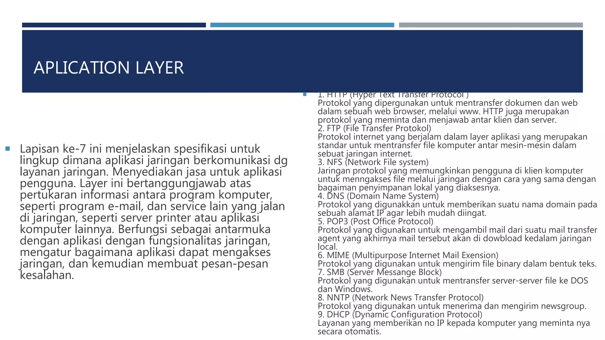 Osi layer ( DAVENTA S ) | PPT