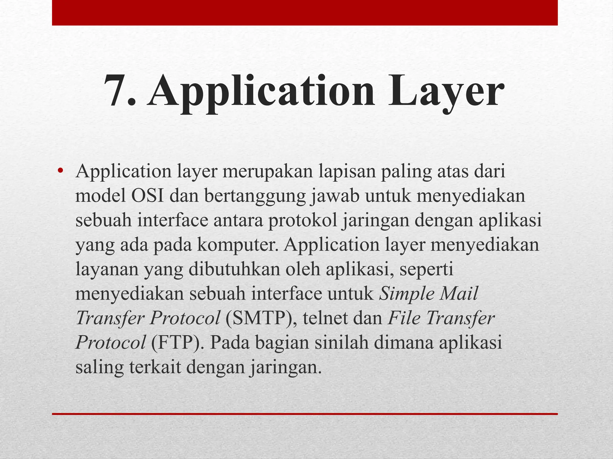 Materi osi layer jaringan komputer kelas XI | PPTX