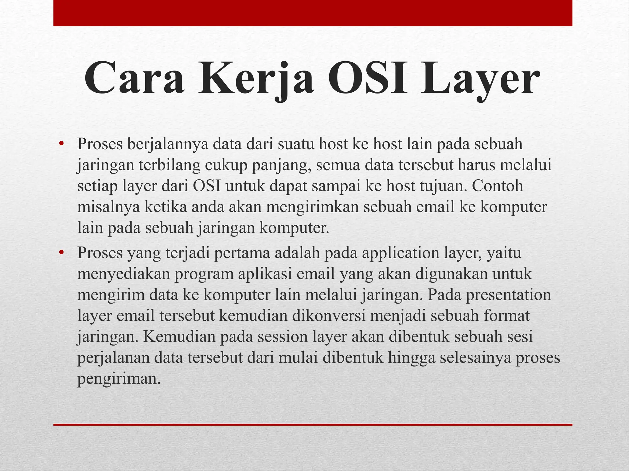 Materi osi layer jaringan komputer kelas XI | PPTX
