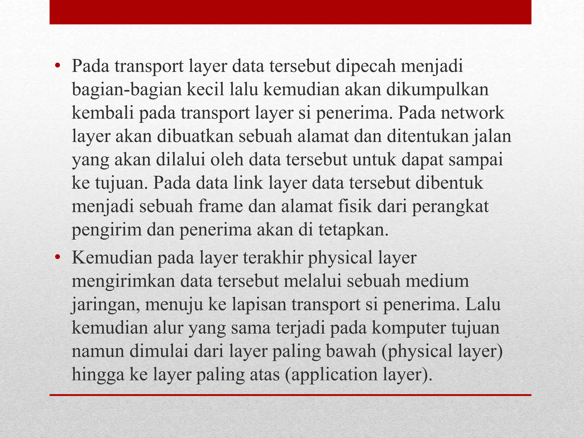 Materi osi layer jaringan komputer kelas XI | PPTX