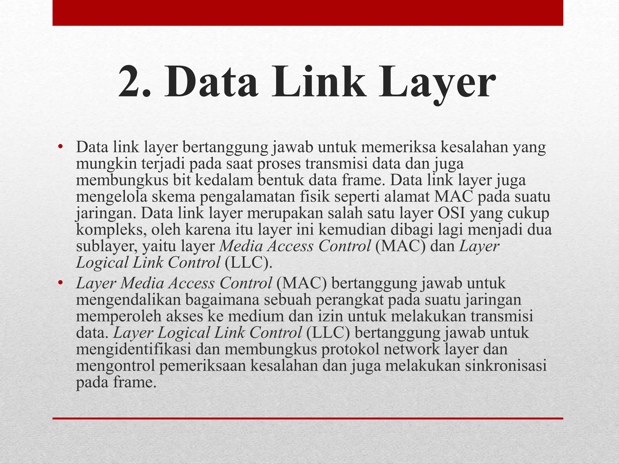 Materi osi layer jaringan komputer kelas XI | PPTX