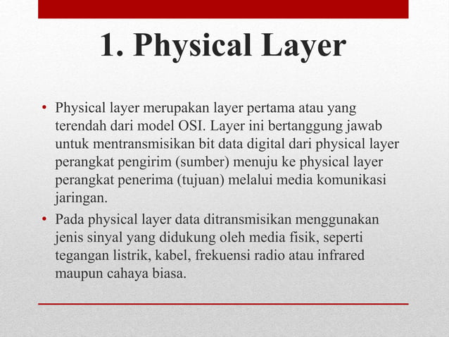 Materi osi layer jaringan komputer kelas XI | PPTX