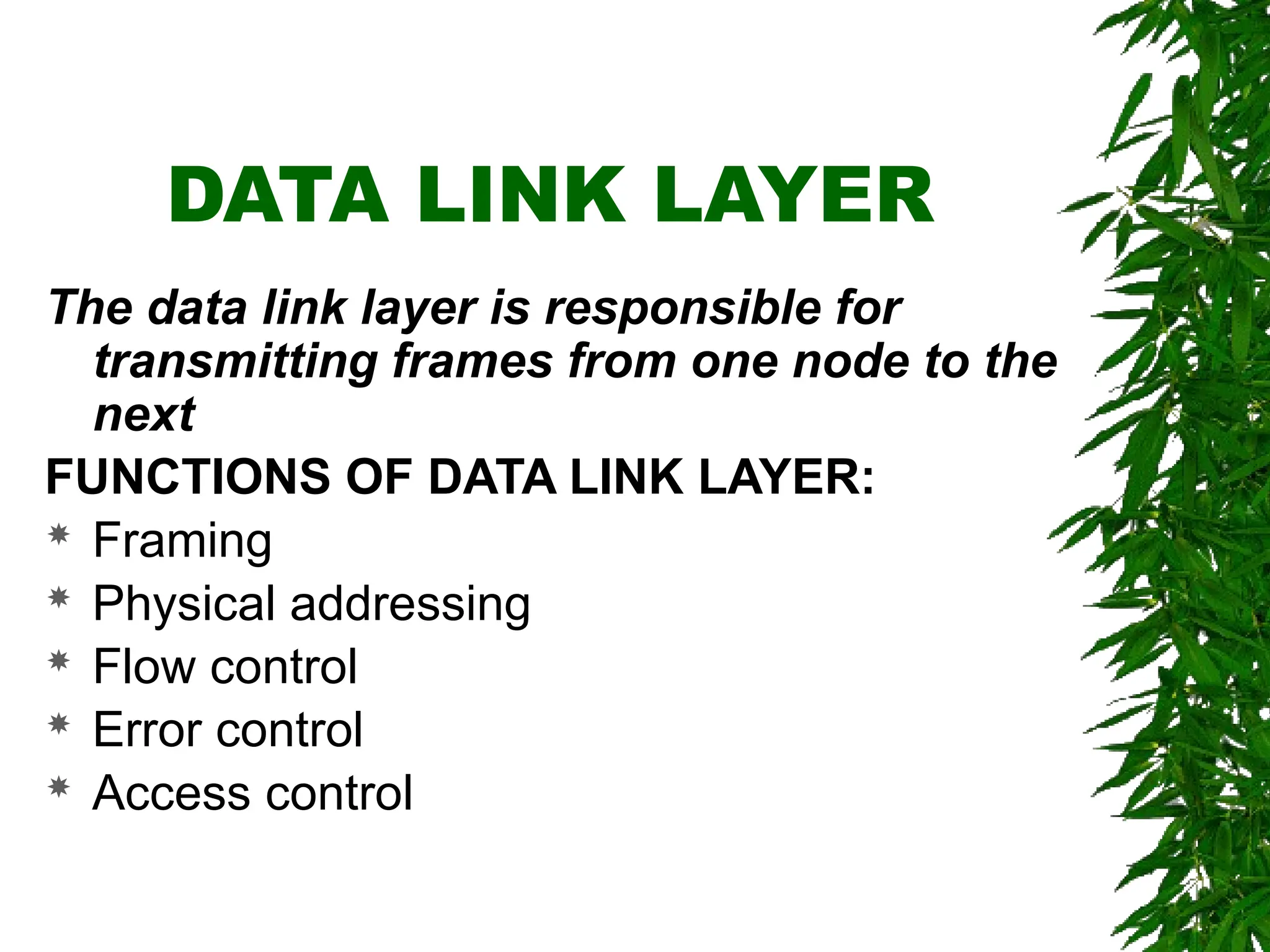 OSI LAYER (phyiscal,datalink layer,session layer) | PPTX