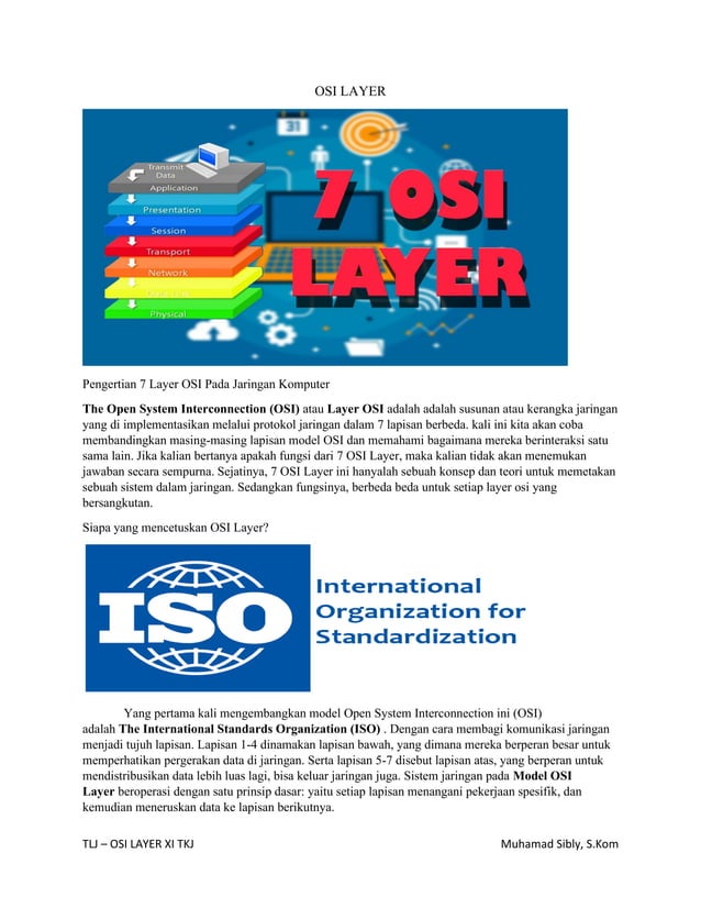 Osi layer tlj | PDF