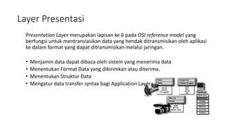 Osi layer dan aplikasi jaringan | PPTX