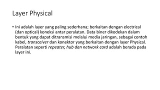 Osi layer dan aplikasi jaringan | PPTX