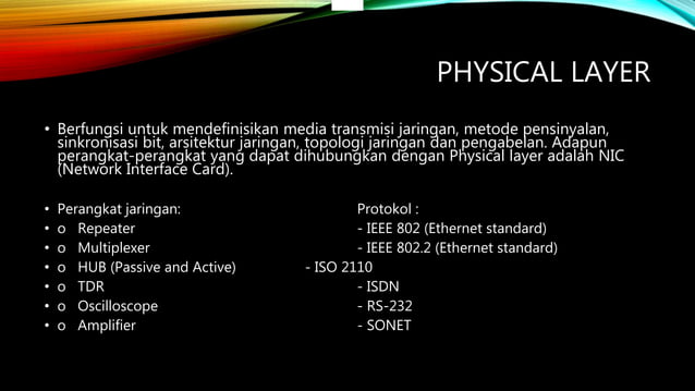 Osi layer dan fungsinya | PPTX