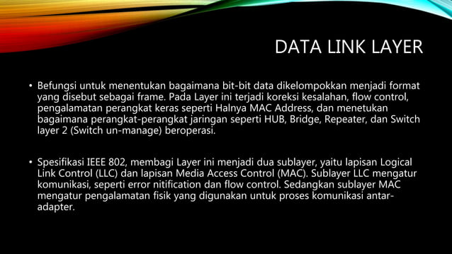Osi layer dan fungsinya | PPTX