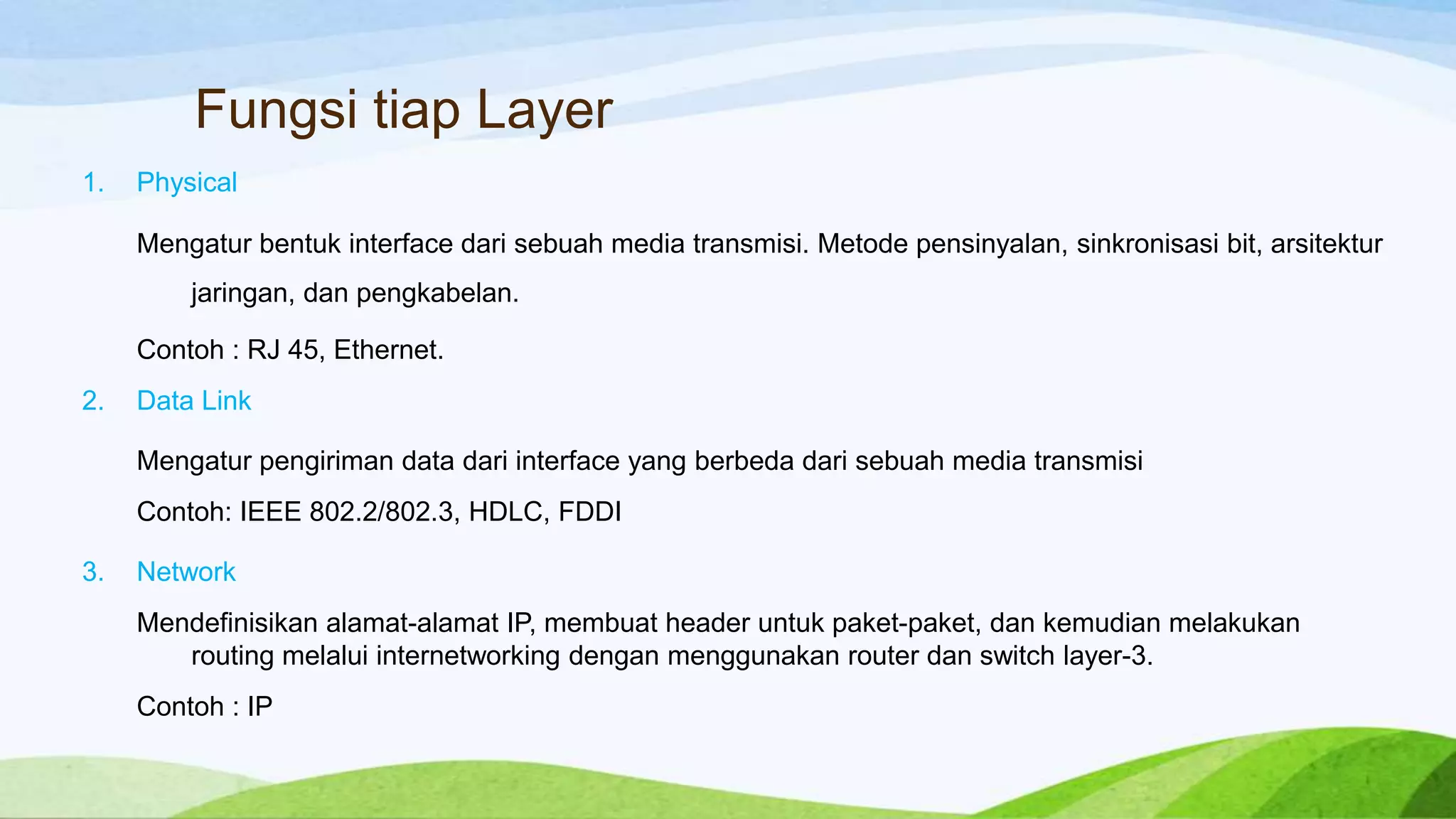 Osi layer dan tcp | PPTX