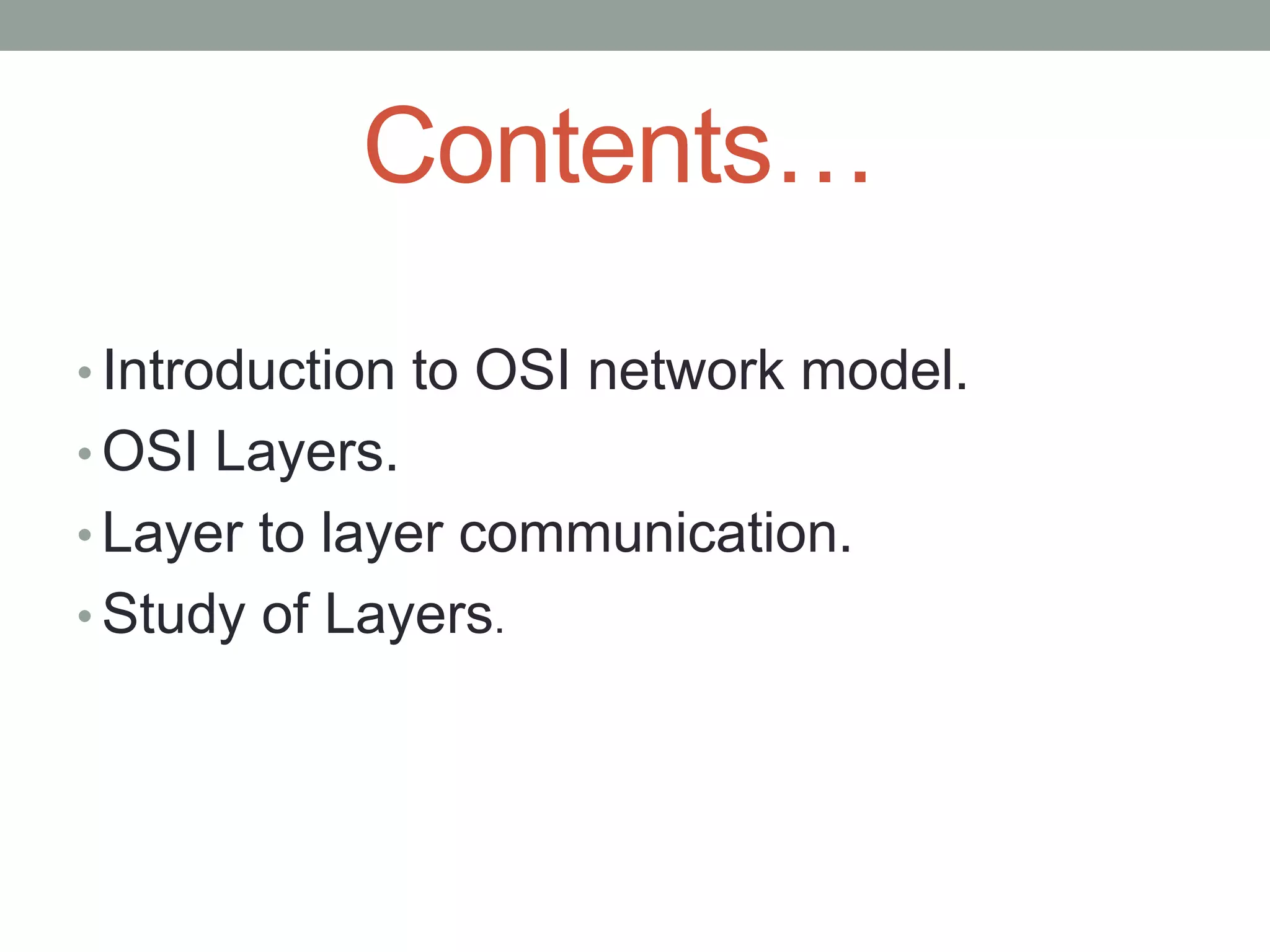 OSI layers | PPT