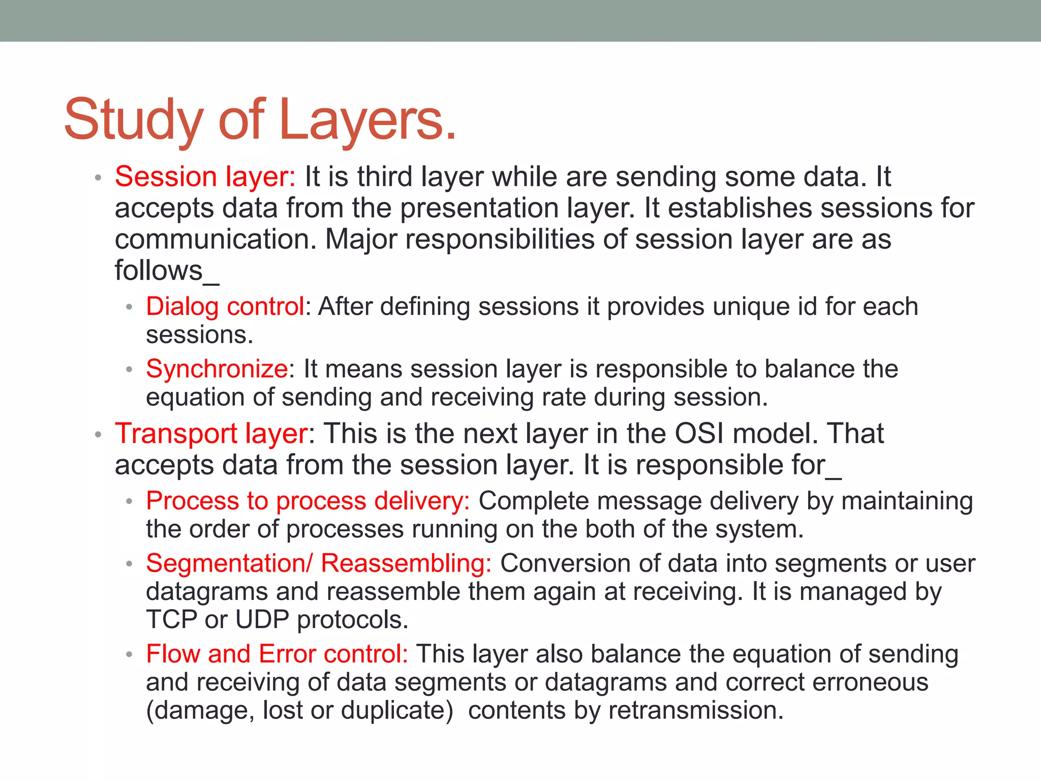 OSI layers | PPT