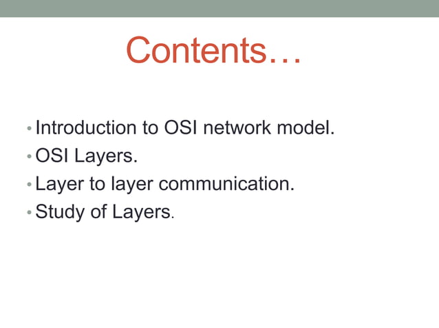 OSI layers | PPT