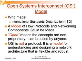 OSI Model of Networking-09-Nov-2019 | PPT