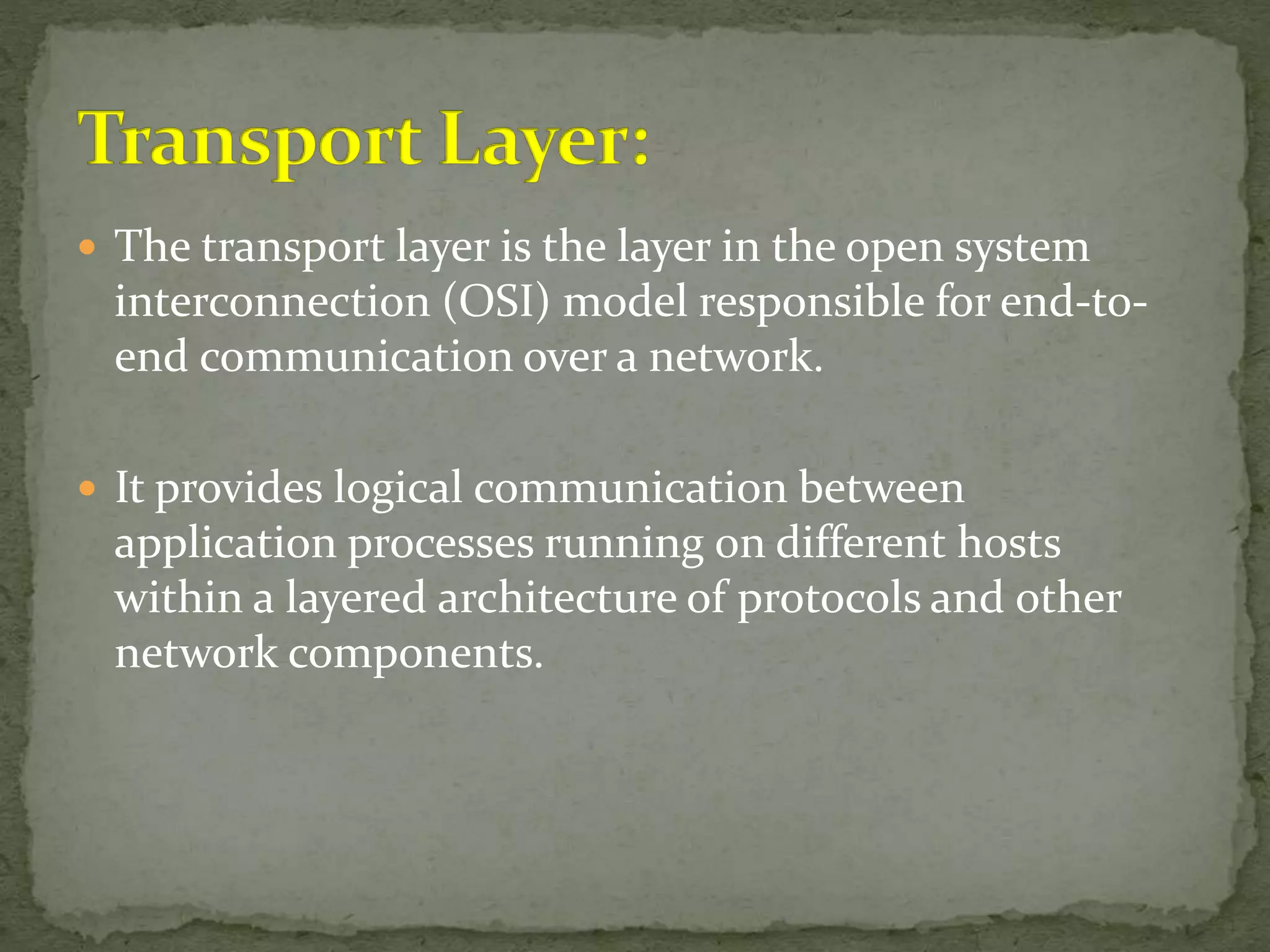 OSI Model - Open Systems Interconnection | PPTX