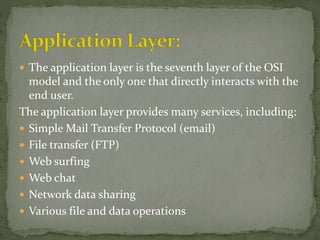 OSI Model - Open Systems Interconnection | PPTX