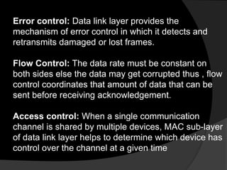 OSI MODEL AND ITS LAYERS FUNCTION | PPT