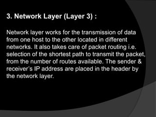 OSI MODEL AND ITS LAYERS FUNCTION | PPT