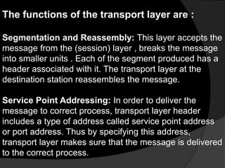 OSI MODEL AND ITS LAYERS FUNCTION | PPT