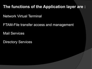 OSI MODEL AND ITS LAYERS FUNCTION | PPT
