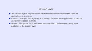 The Open Systems Interconnection model. It's is bases on network system ...