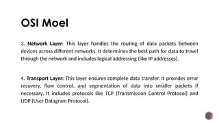 osi model and its seven layers.pptx, its functions and uses | PPT