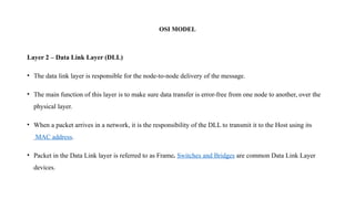 OSI MODEL Detailed explanation OSI (Open Systems Interconnection) | PPTX