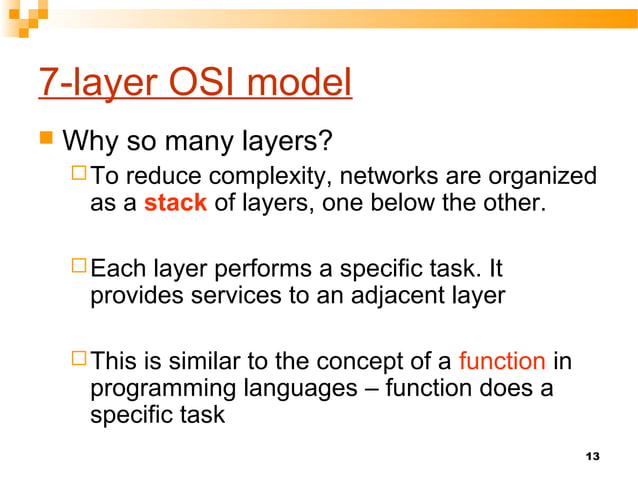Osi model 7 Layers
