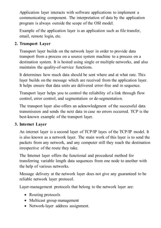 OSI Model and TCP/IP Model. | DOCX