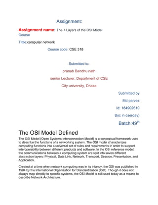 Osi model in networking | PDF