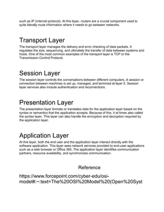 Osi model in networking | PDF