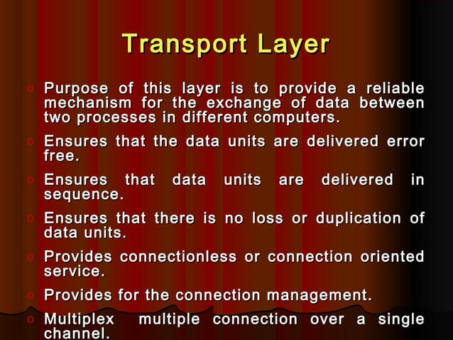 Osi Network Model Ppt Ppt Computer Networking Computing