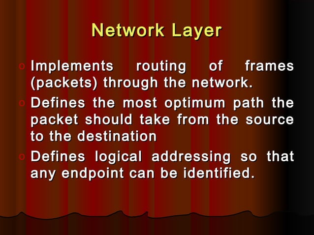 Osi Network Model Ppt Ppt Computer Networking Computing