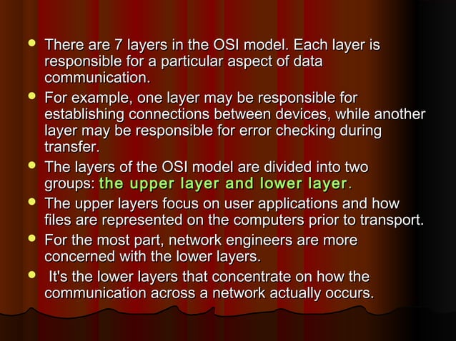 Osi Network Model Ppt Ppt Computer Networking Computing
