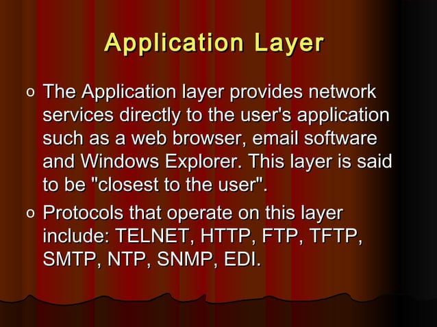 Osi Network Model Ppt Ppt Computer Networking Computing