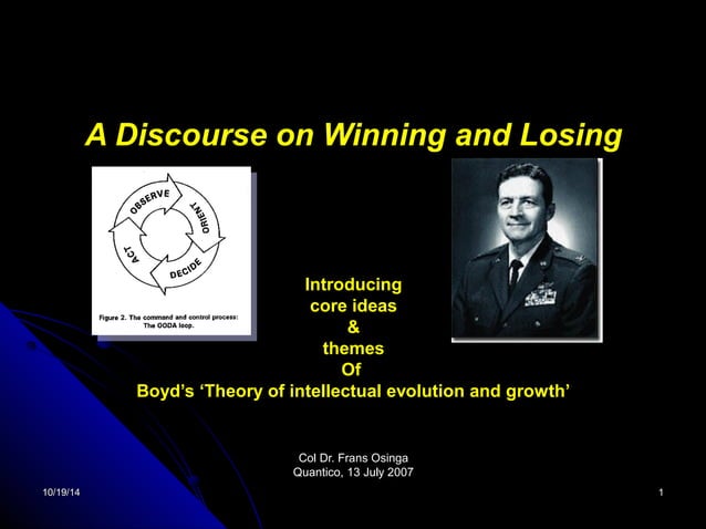 Osinga 2007 Boyd Conference | PPT