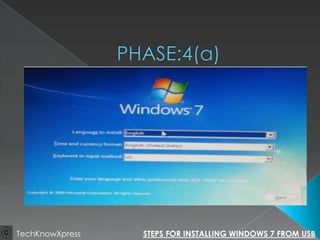 Windows 7 installation steps | PPTX