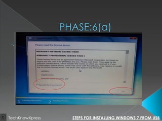 Windows 7 installation steps | PPTX