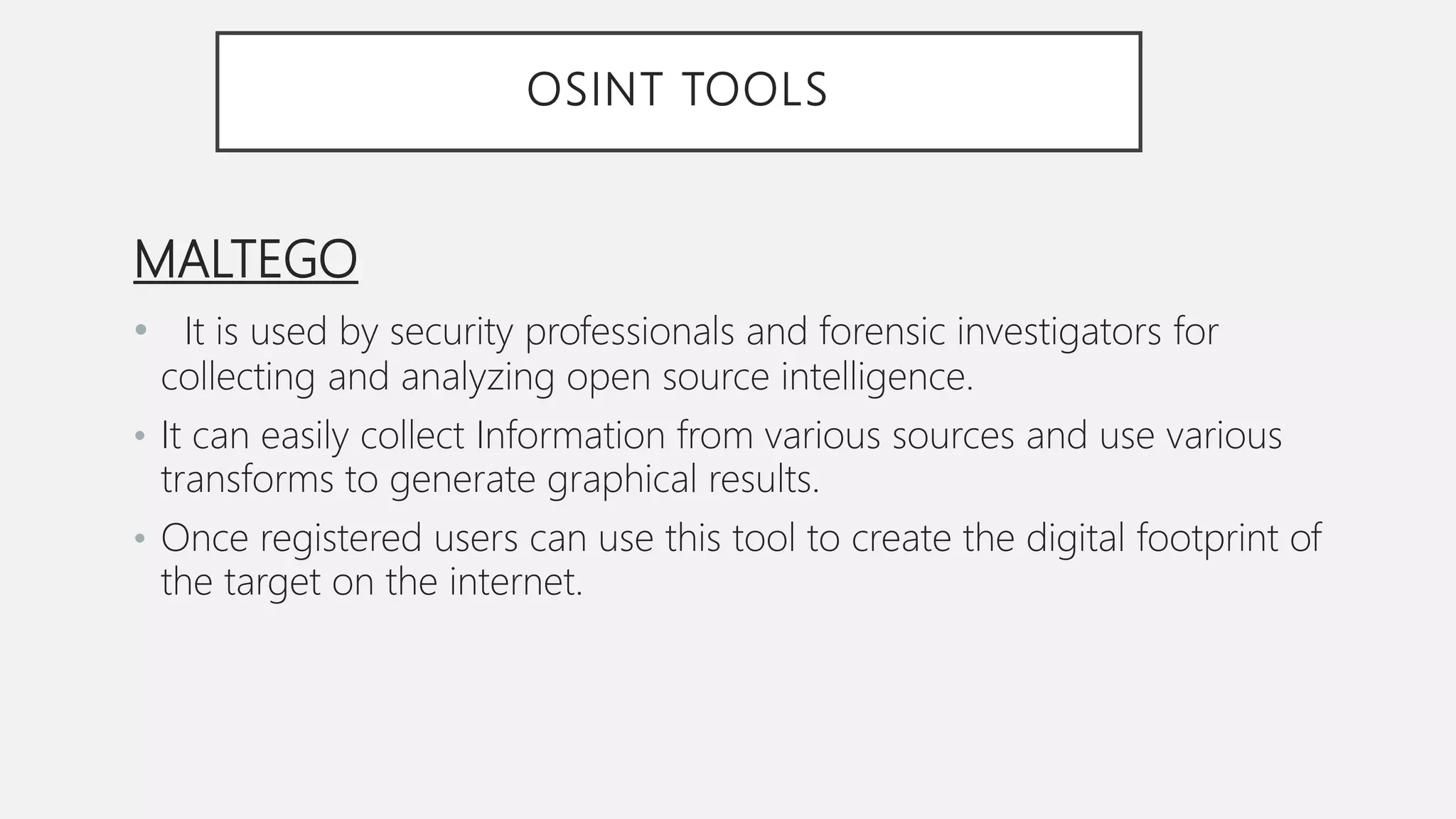 osint - open source Intelligence | PPT