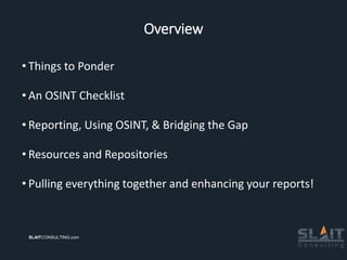 Utilizing OSINT in Threat Analytics and Incident Response | PPTX
