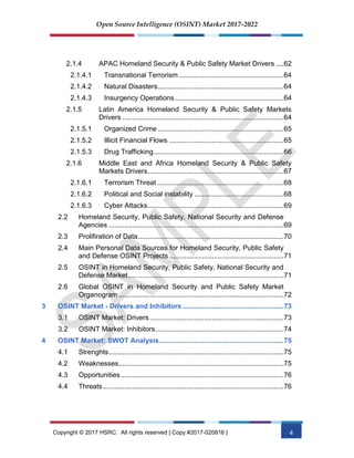 OSINT (Open Source Intelligence) Market - 2017 2022 - Sample Report | PDF