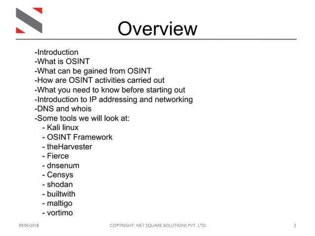 OSINT: Open Source Intelligence - Rohan Braganza | PPT