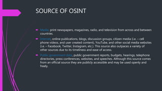 Osint {open source intelligence } | PPTX
