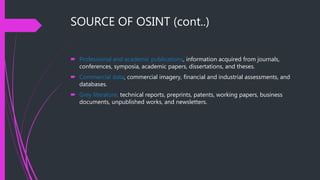 Osint {open source intelligence } | PPTX