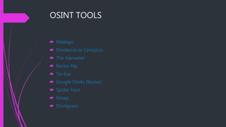 Osint {open source intelligence } | PPTX