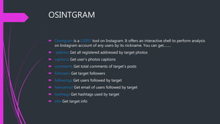 Osint {open source intelligence } | PPTX