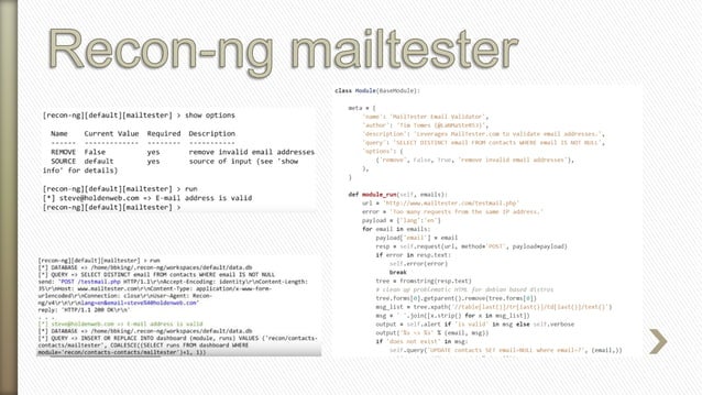 OSINT tools for security auditing with python | PPT